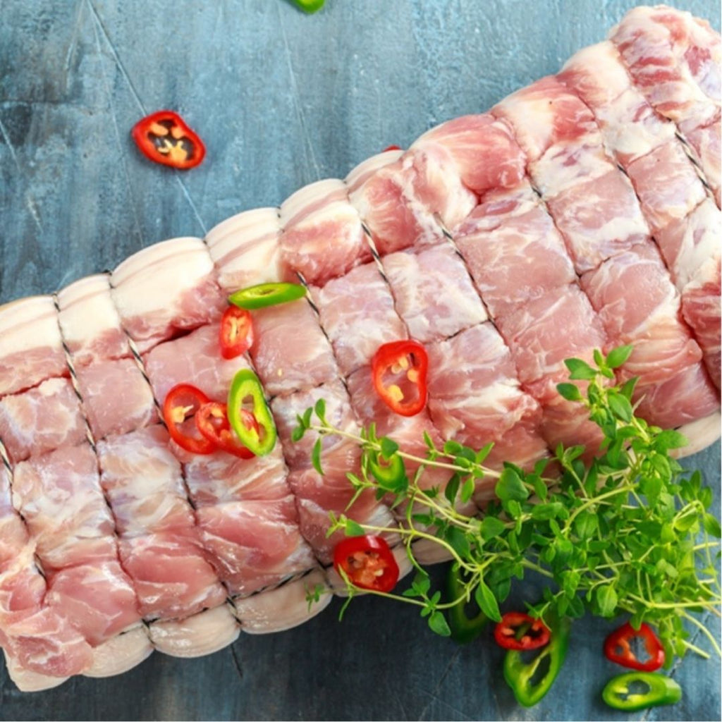 DD Pork Belly Rind On, Boneless 4Kg +/- | chef2chef.online